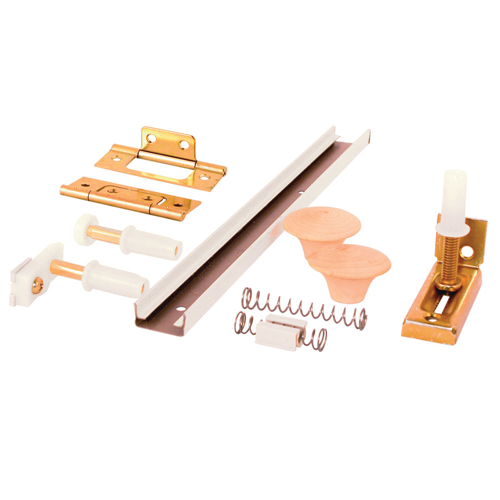 Prime-Line Bi-Fold Door Track Kit, For 36 in. Openings, White ...