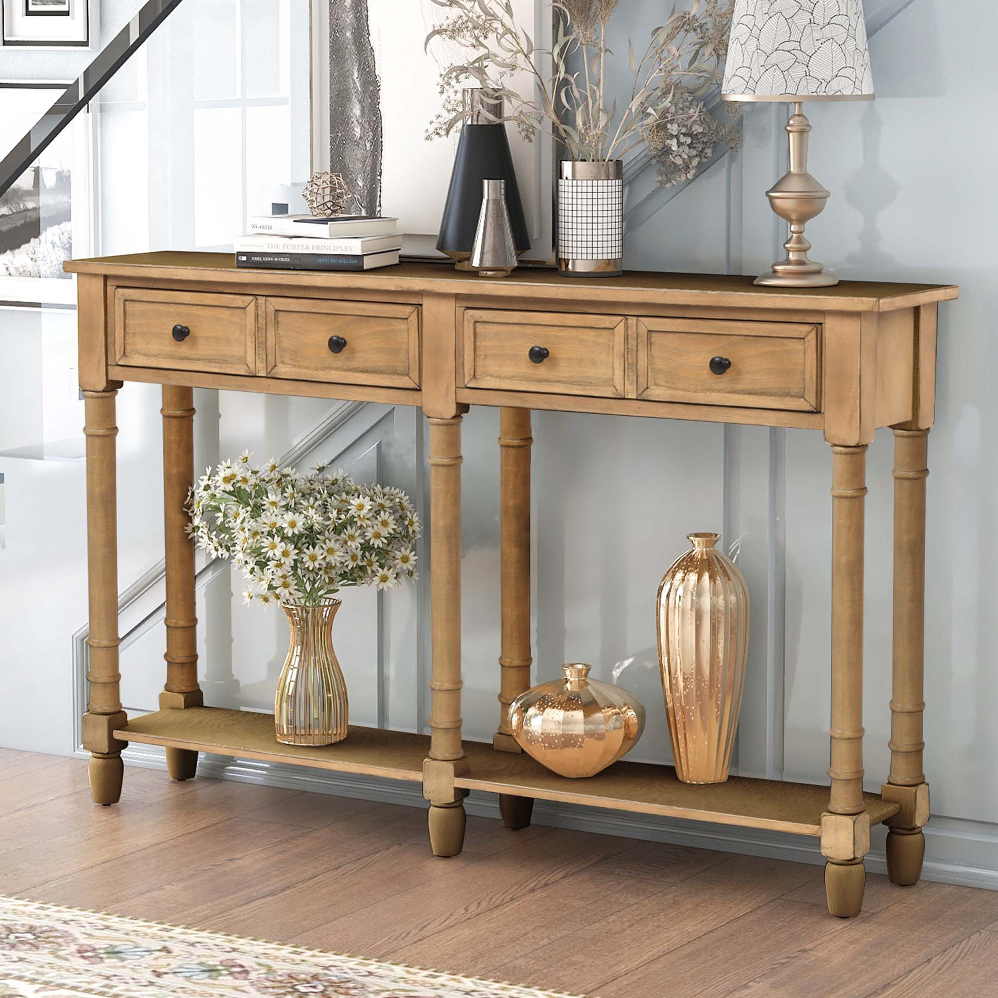 Darby Home Co Console Console facile à assembler avec deux tiroirs de ...