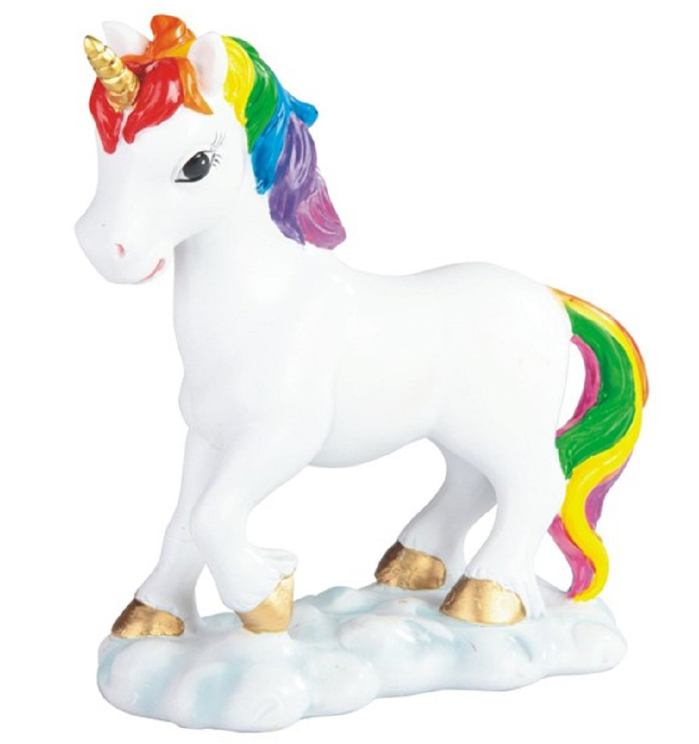 Trinx Figurine Dartee licorne avec crinière arc-en-ciel et queue - Wayfair Canada