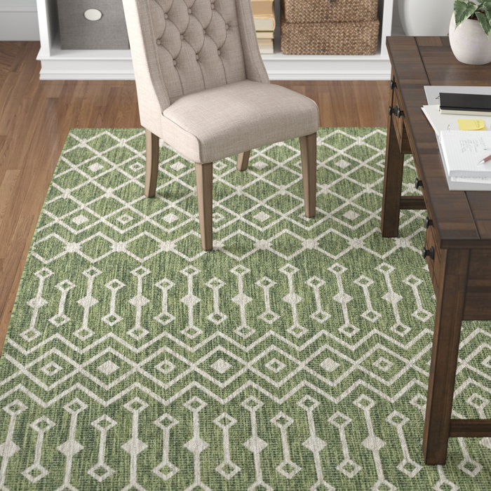 Gracie Oaks Adley Green Indoor/Outdoor Rug & Reviews | Wayfair