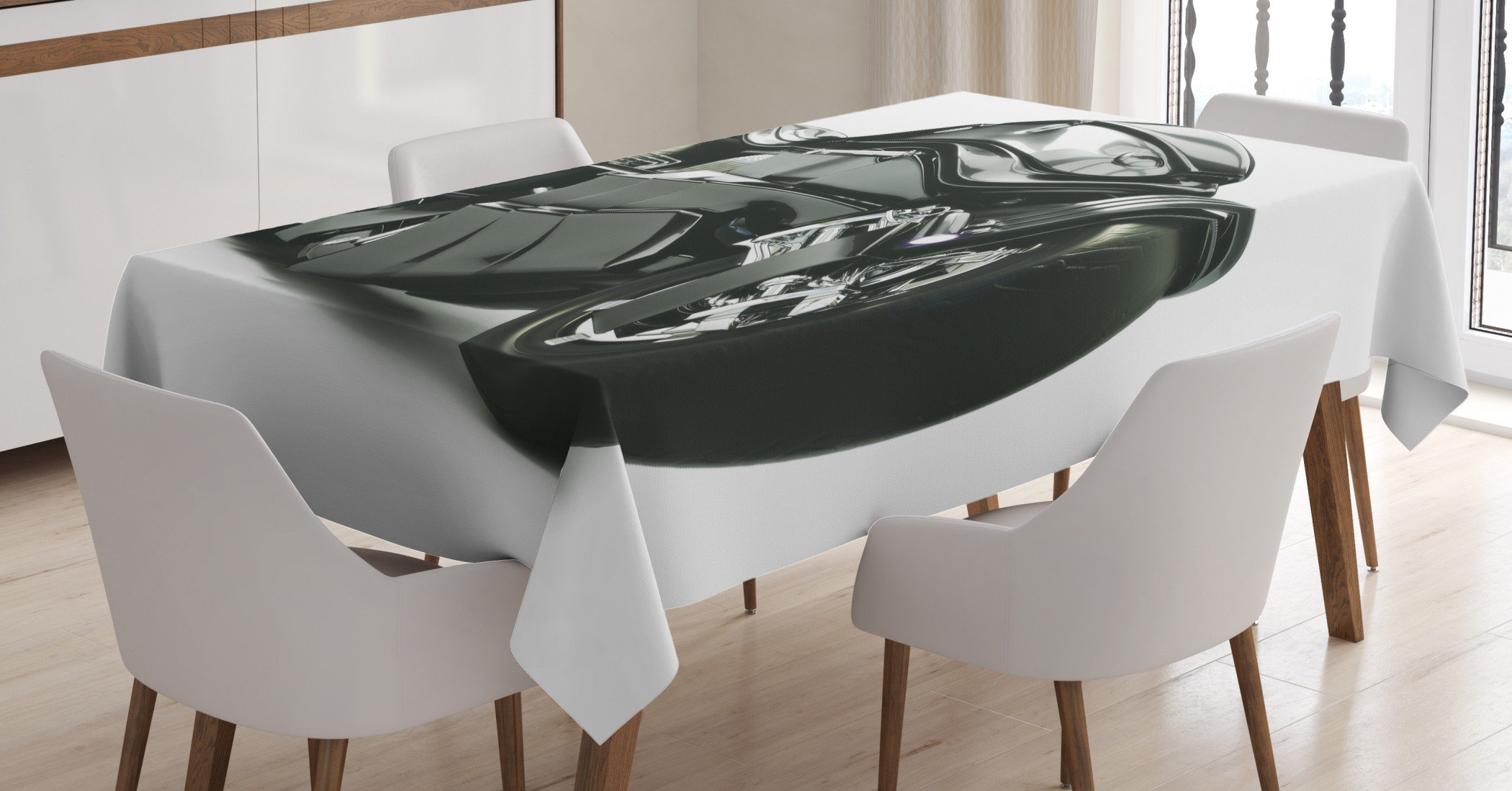 East Urban Home Ambesonne Motorcycle Tablecloth, Futuristic Custom ...
