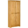 DELTA FURNITURE Freestanding Pinewood Kitchen Pantry Storage Cabinet ...