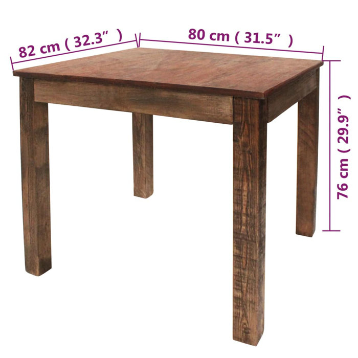 Millwood Pines Dining Table Solid Reclaimed Wood & Reviews | Wayfair