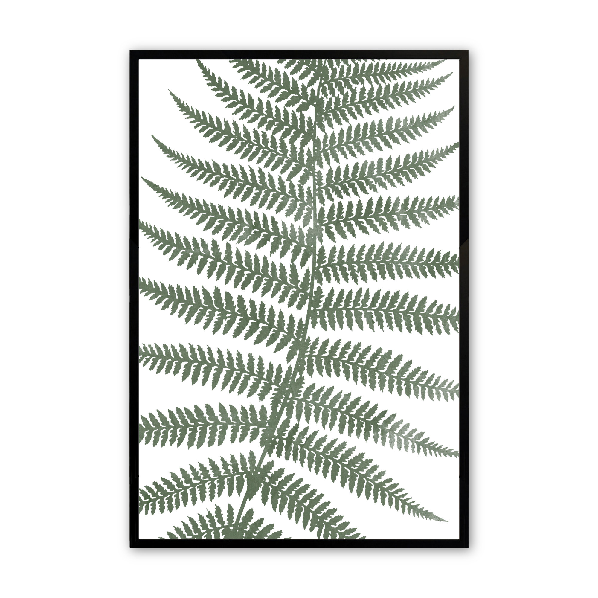 Winston Porter 24" x 18" Verde Rhapsody IV Print in Opaque White Wall ...