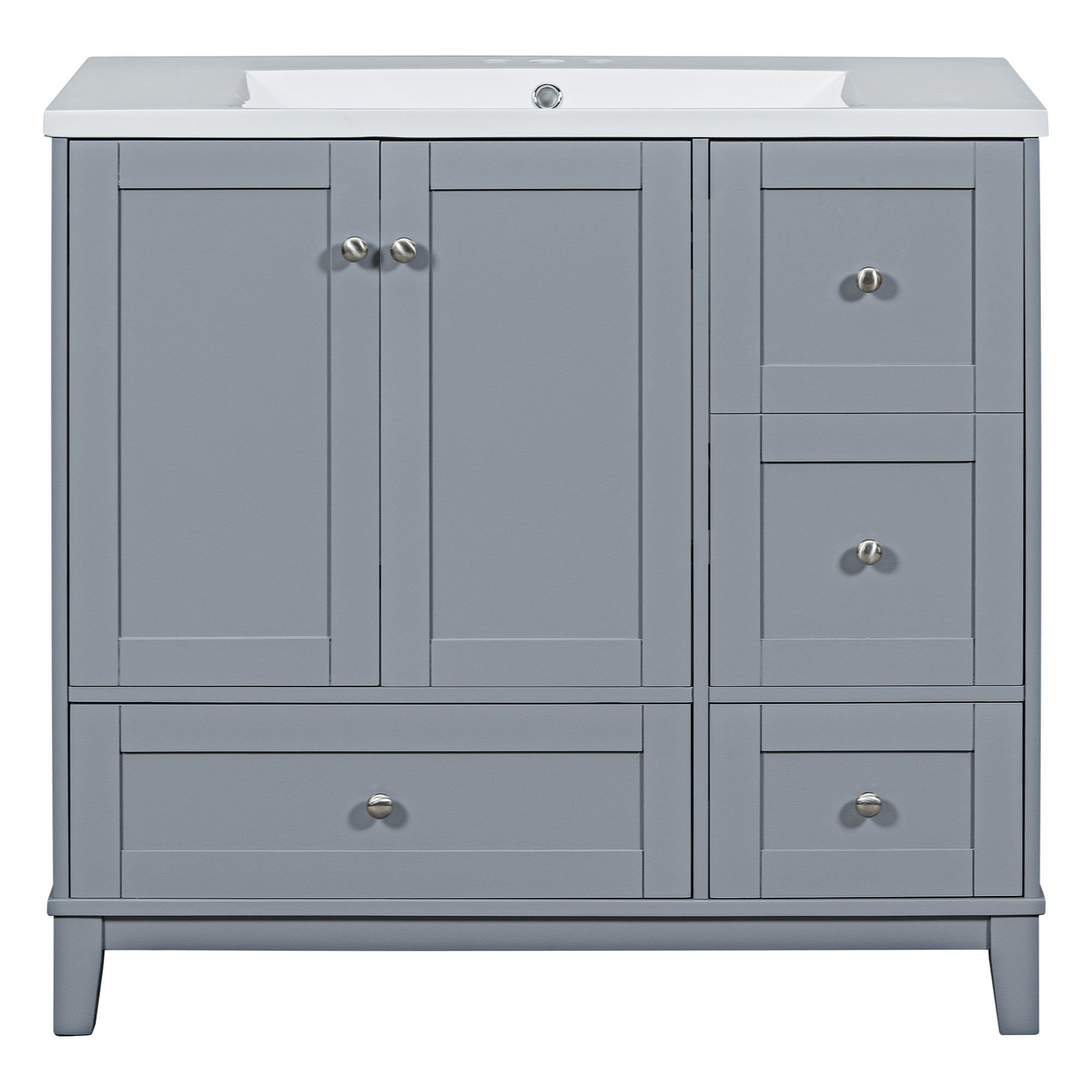 Winston Porter Miceus Free Standing Single Bathroom Vanity With Resin
