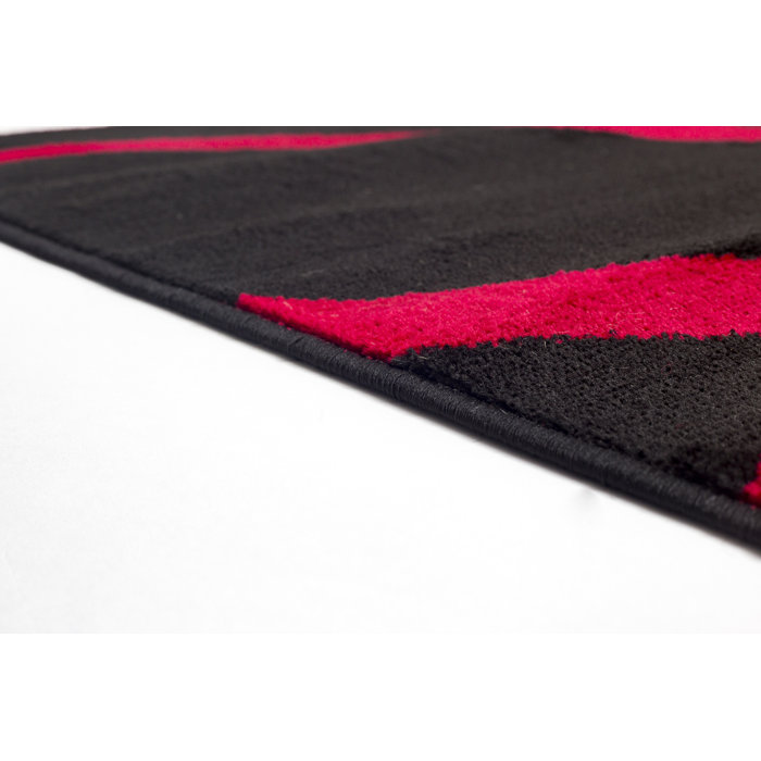 Ebern Designs Fordbridge Performance Red/Black Rug & Reviews | Wayfair
