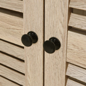 Lark Manor™ 4 Shutter Door Wardrobe Armoire Closet with 2 Drawers ...