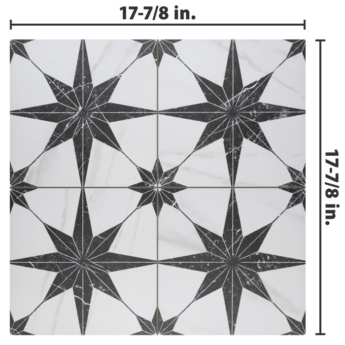 Merola Tile Merzoni 18" x 18" Porcelain Patterned Wall & Floor Tile ...