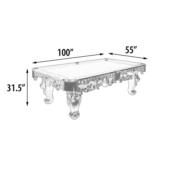 Art Frame Direct Monarch 8' (Slate) Pool Table & Reviews | Wayfair