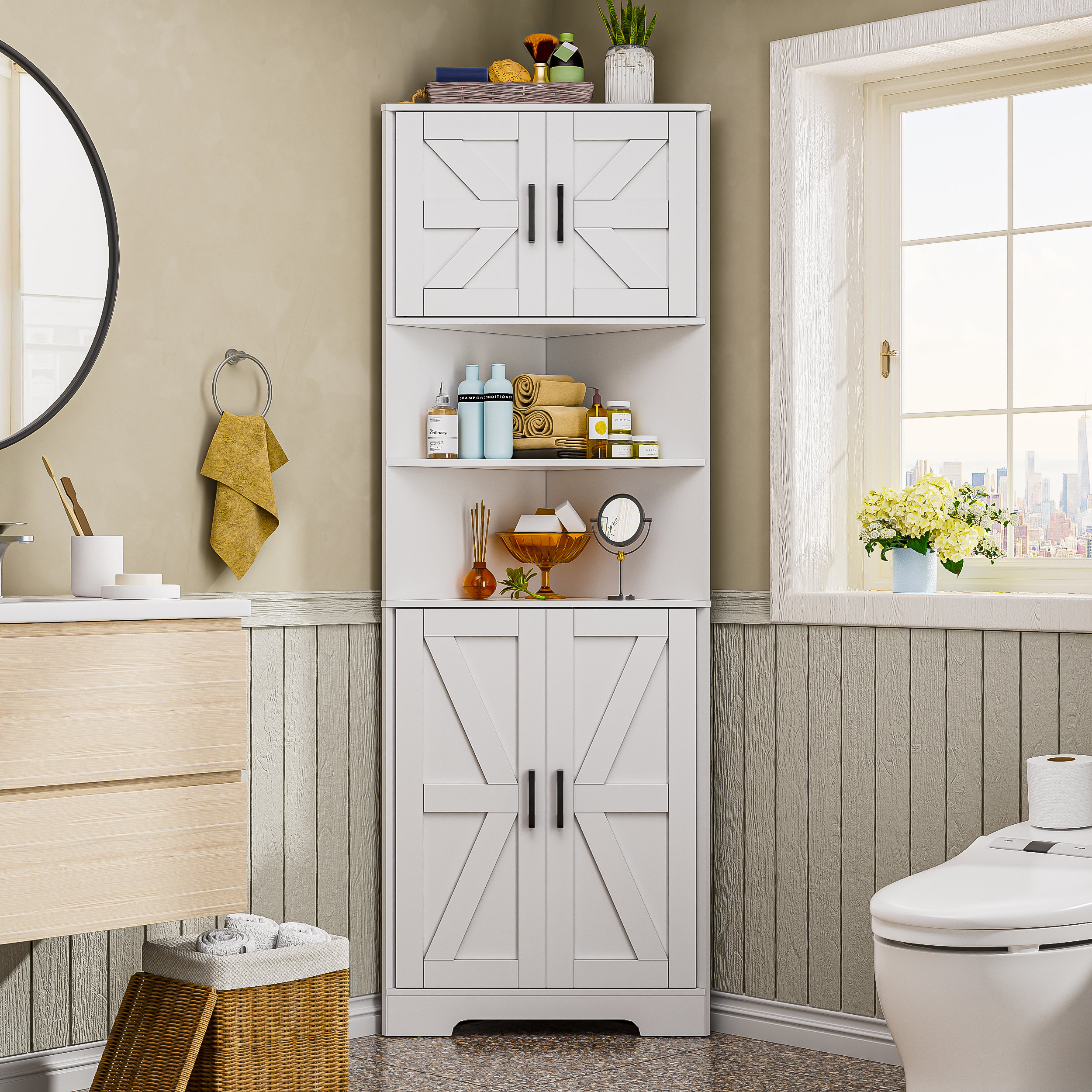 Winston Porter Ogdon 24'' Wide 2 - Shelf Storage Cabinet | Wayfair