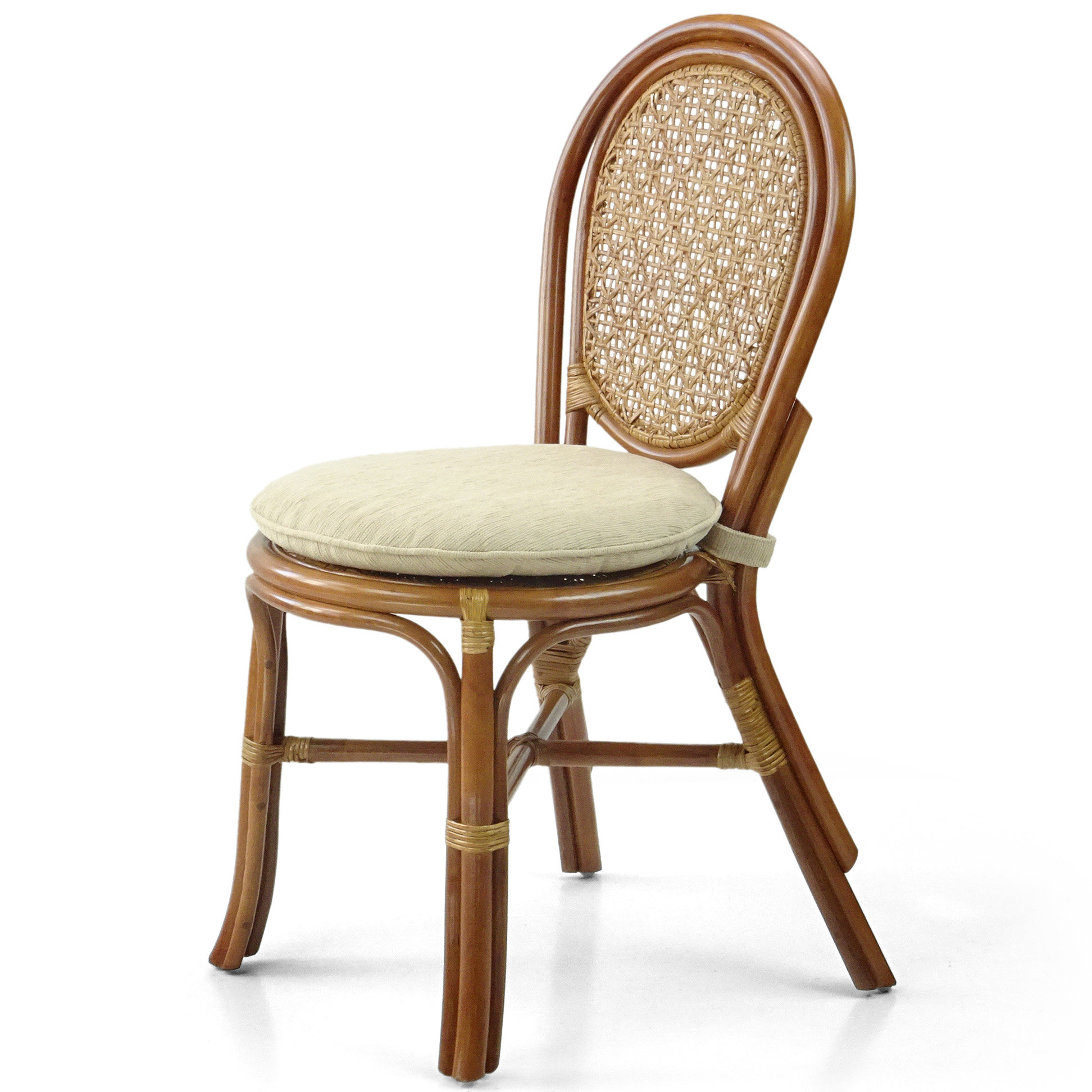 Bay Isle Home™ Denver Dining Handmade Wicker Side Chair Natural Rattan ...