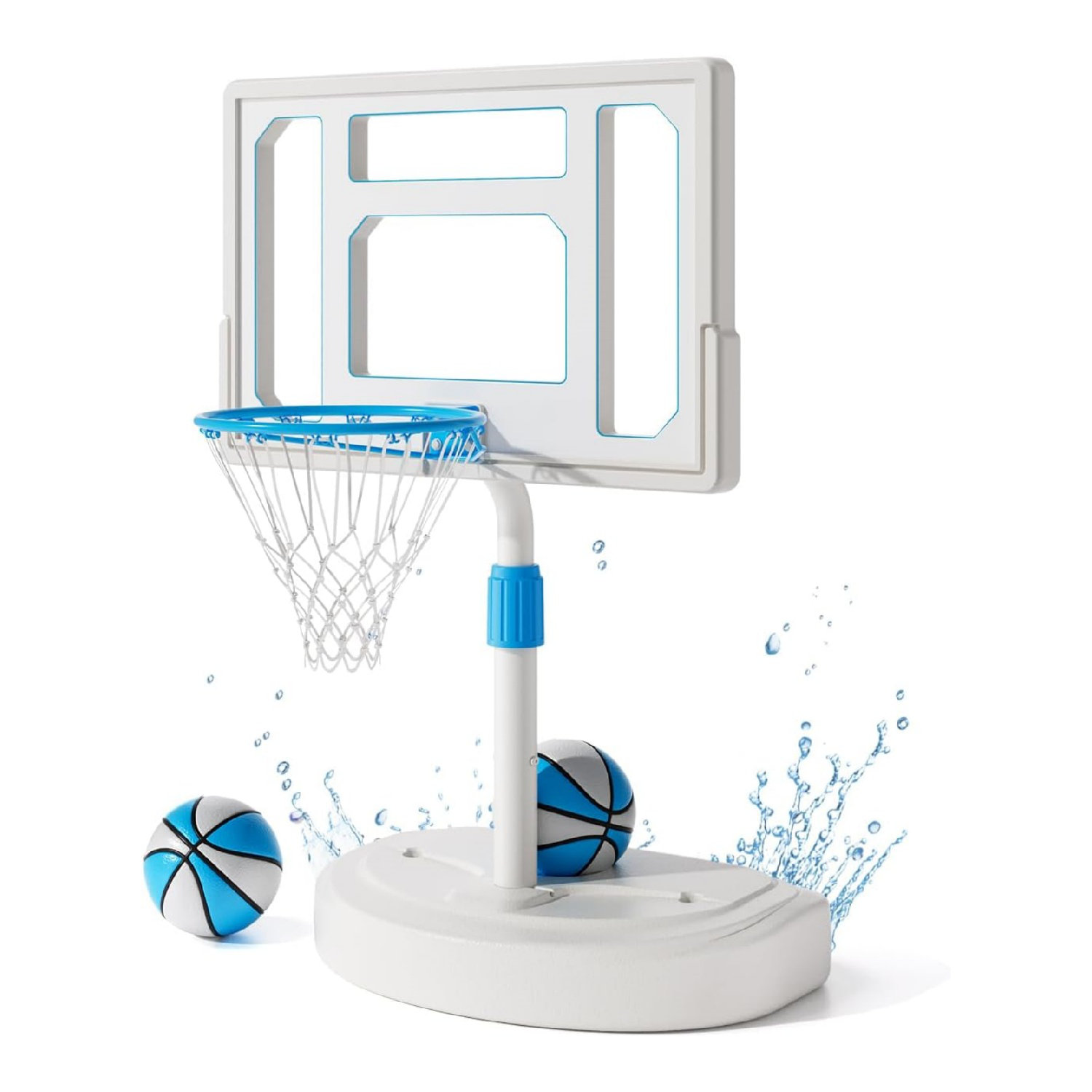 JETEHO Swimming Pool Basketball Hoop Outdoor, Stainless Steel ...