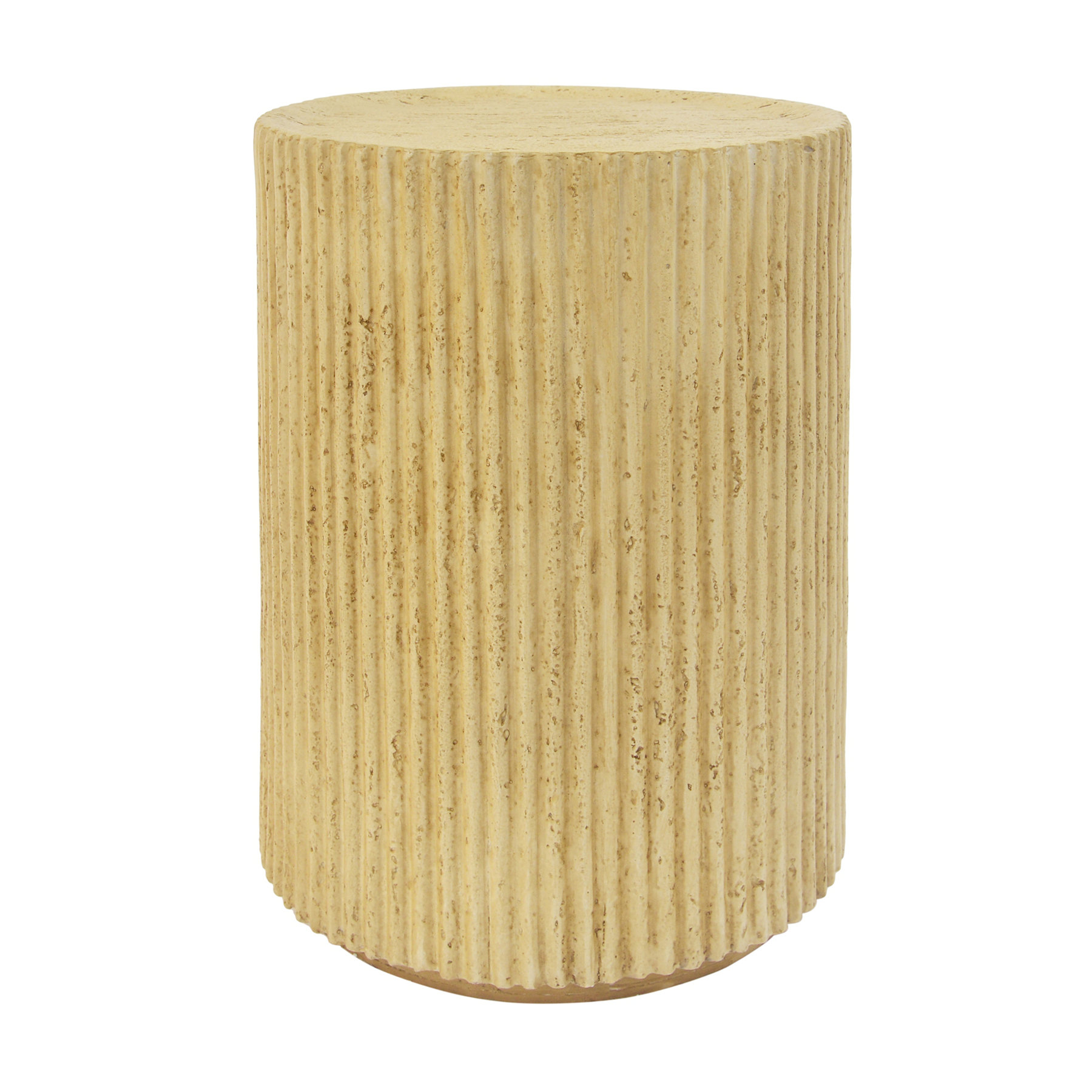 Foundry Select Cylindrical Side Table, Wood-like texture | Wayfair
