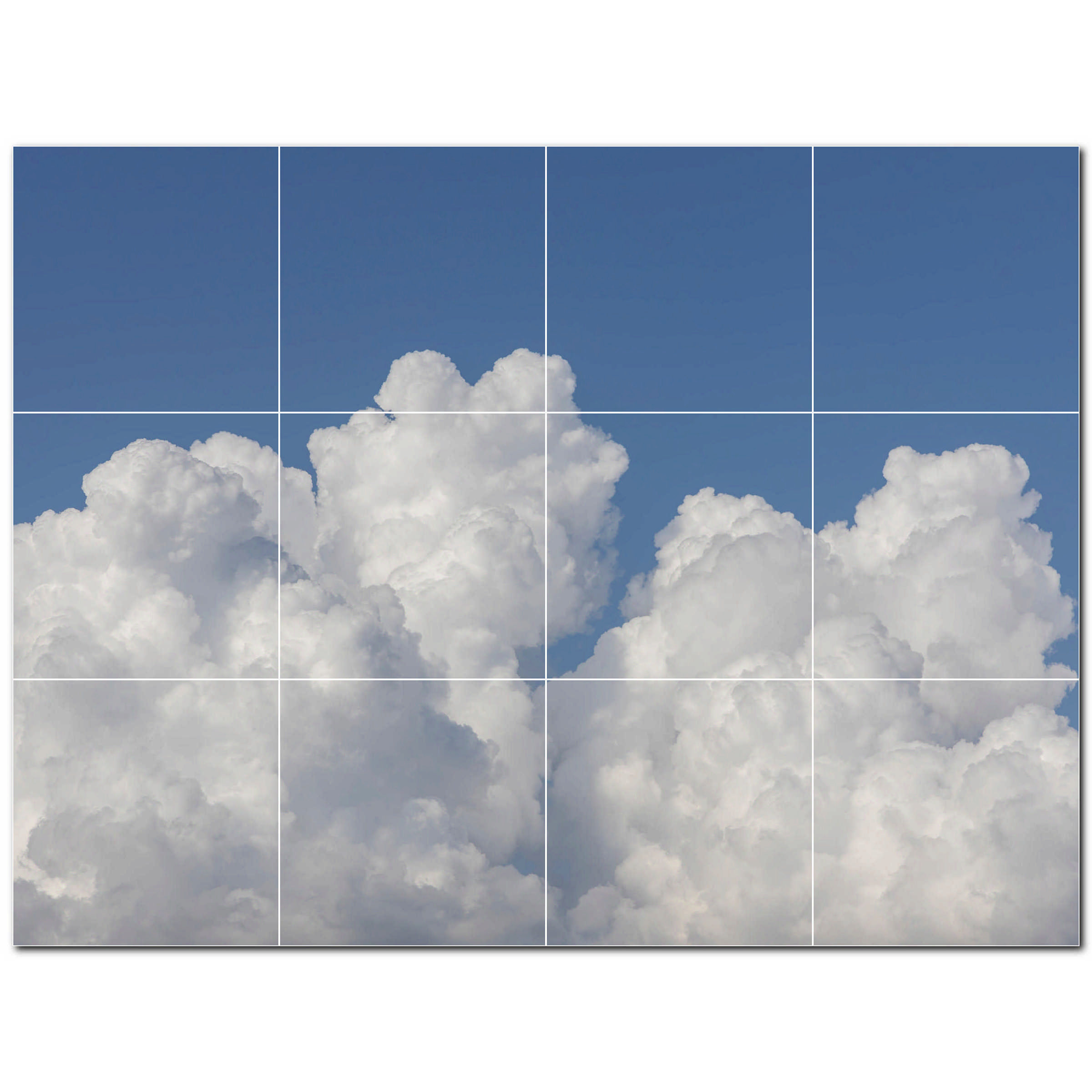 Picture-Tiles.com 32" x 24" Ceramic Clouds Photo Decorative Mural Tile ...