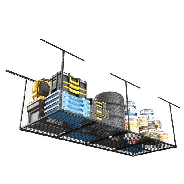 WFX Utility™ 3 x 8FT Overhead Garage Storage Rack, Adjustable Ceiling ...