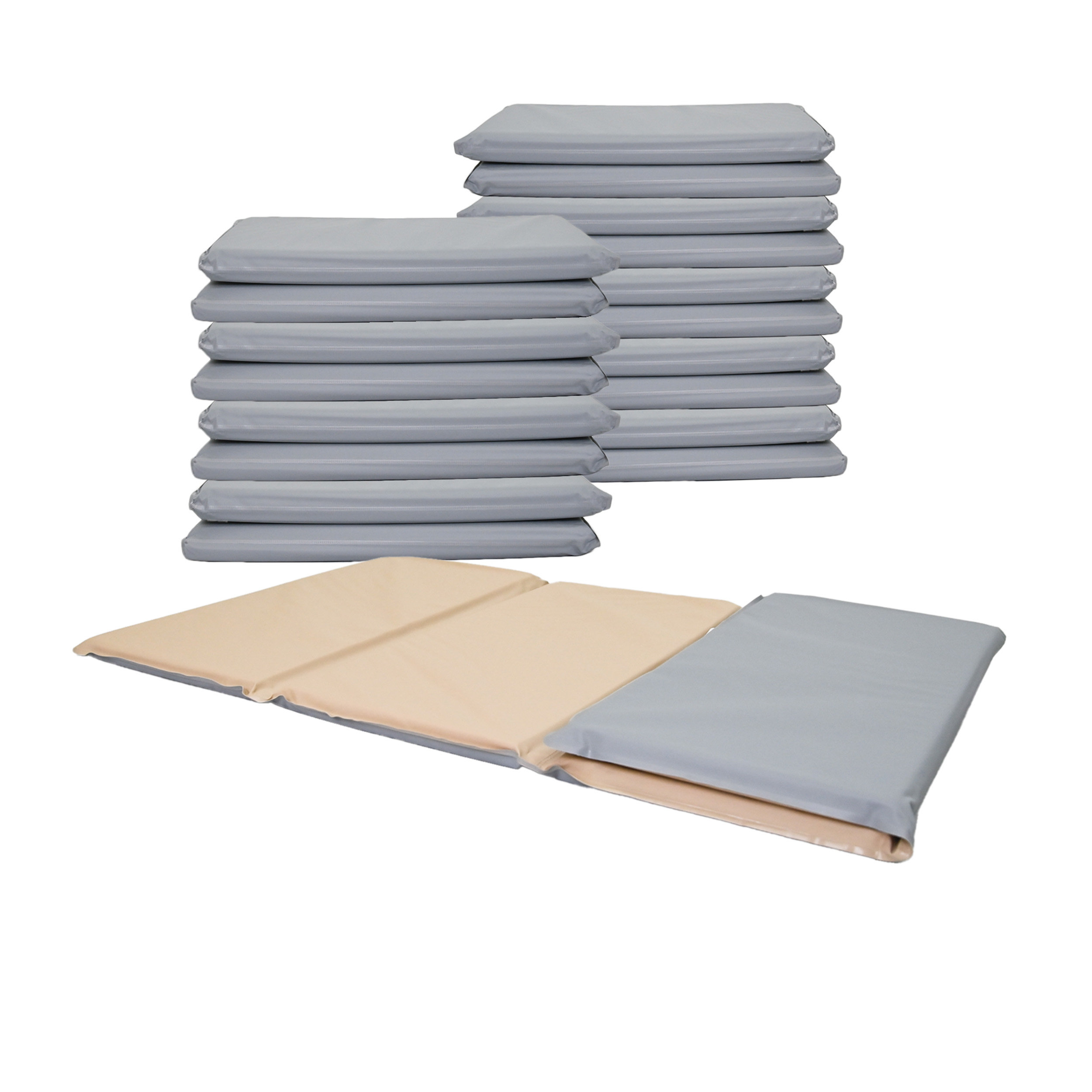 Children's Factory 1" Angels 4 Section Folding Rest Nap Mat - Set Of 10 ...