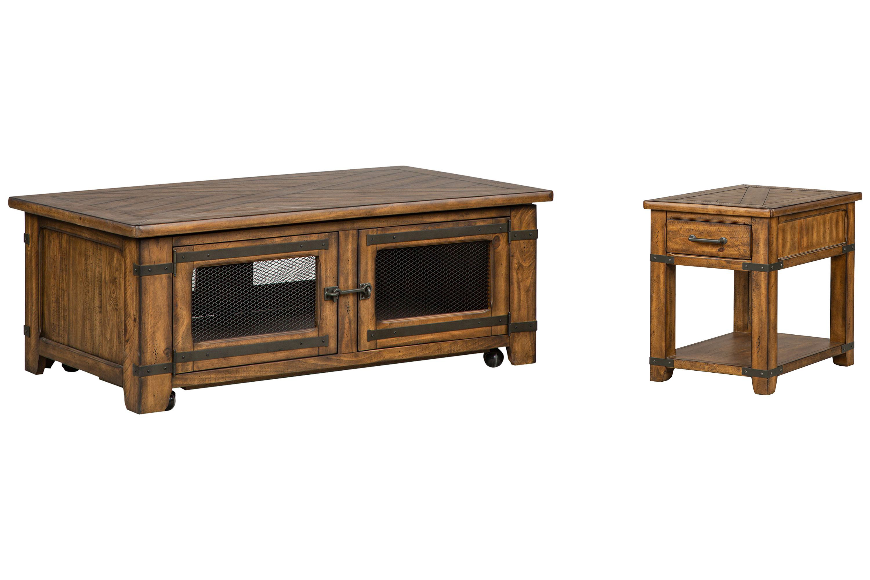 Canora Grey Lift Top Storage Caster Cocktail Table With End Table | Wayfair