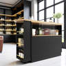 Latitude Run 120cm Cabinet 360° Swivelling Dining Bar Multifunctional ...