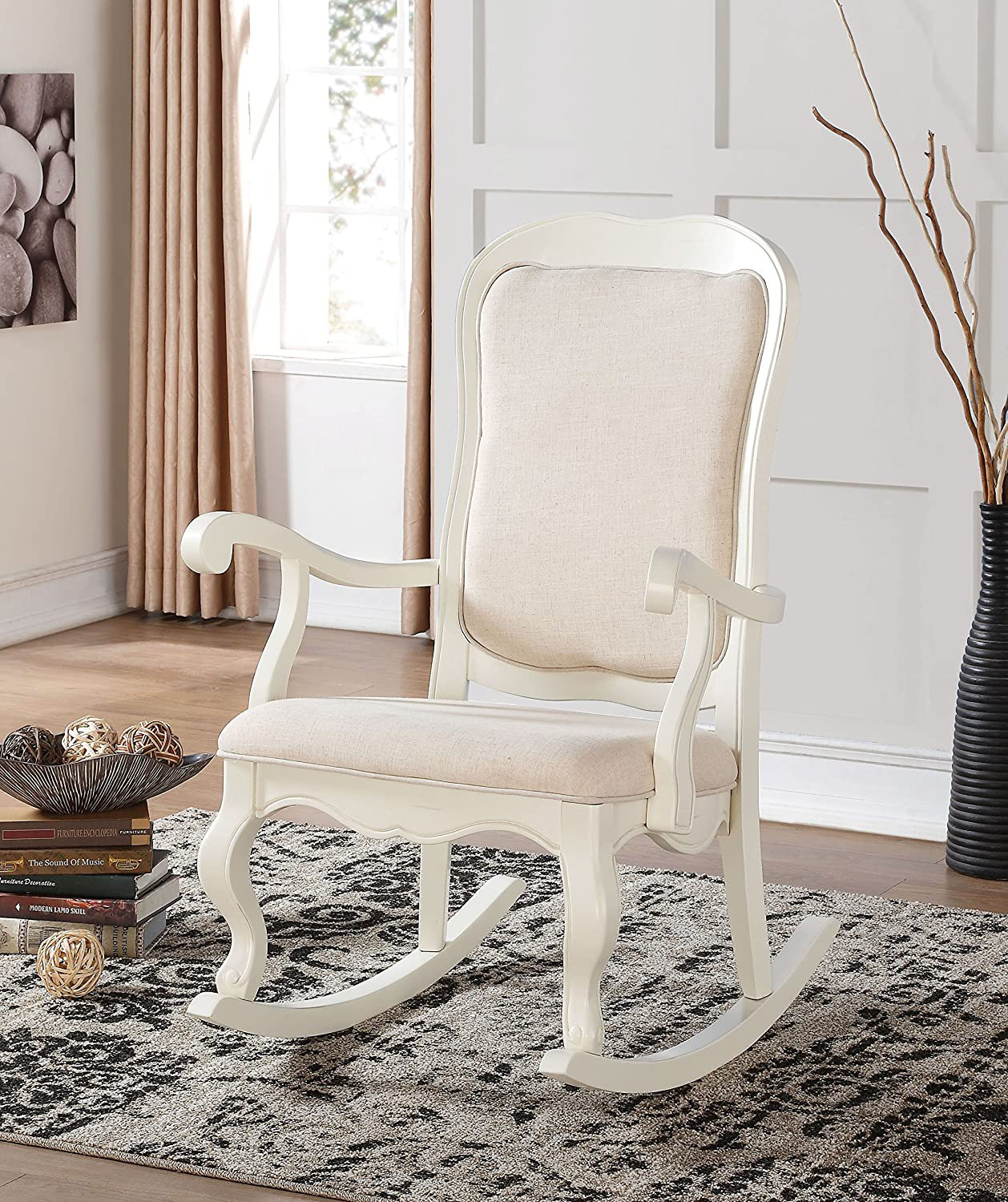Canora Grey Willis Transitional Rocking Chair with Scalloped Apron ...