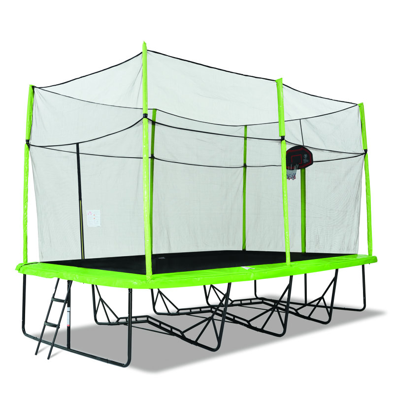 SKYBOUND 10' X 17' Rectangle Backyard Trampoline with Safety Enclosure ...