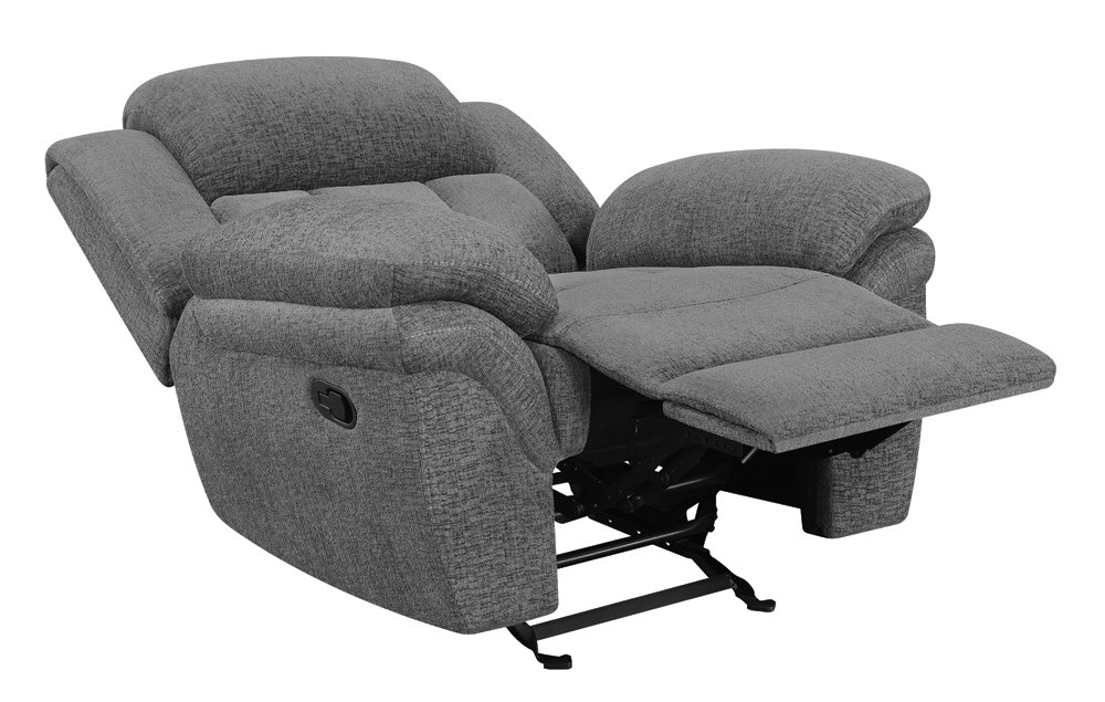 Latitude Run® Criddle Upholstered Glider Recliner Charcoal | Wayfair