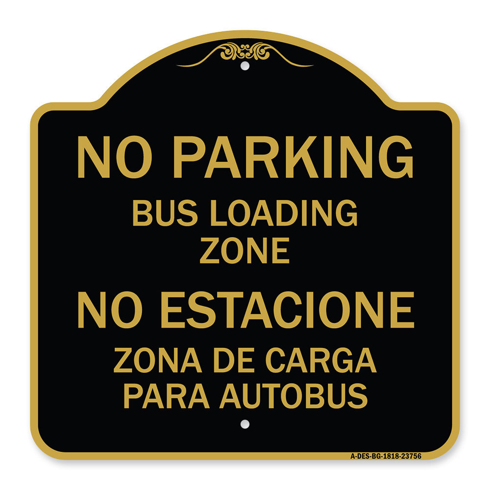 Signmission Designer Series Sign - No Parking Bus Loading Zone No ...
