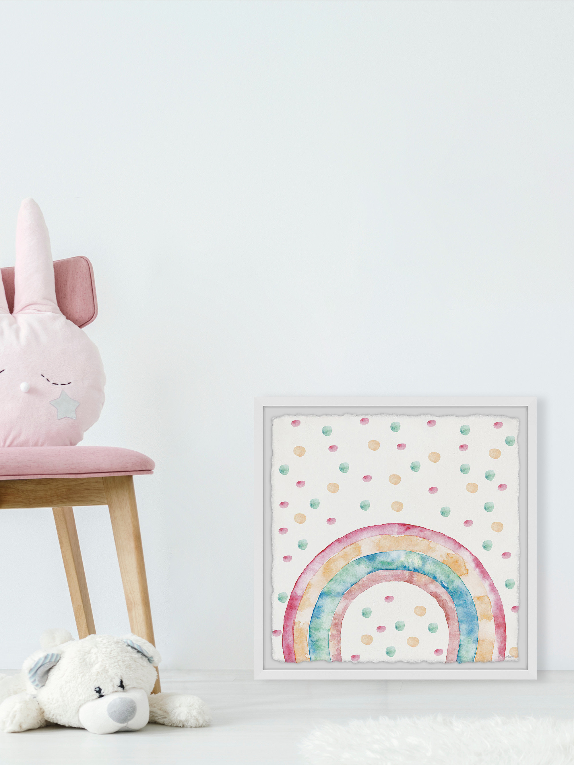 Isabelle & Max™ Gabler Rainbow Dots Framed Print | Wayfair