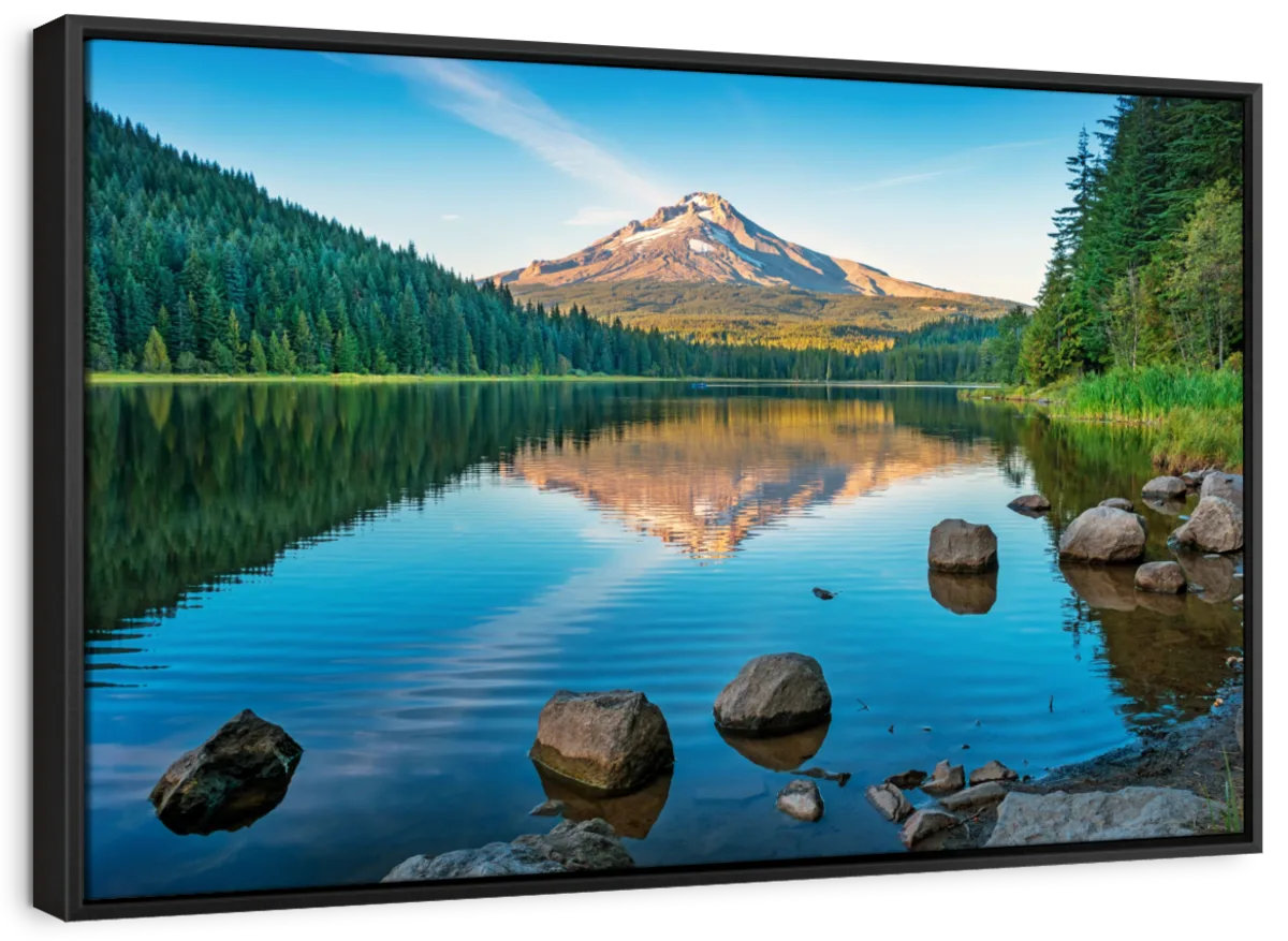 Ebern Designs Jeffers Relaxing Trillium Lake Canvas Print | Wayfair