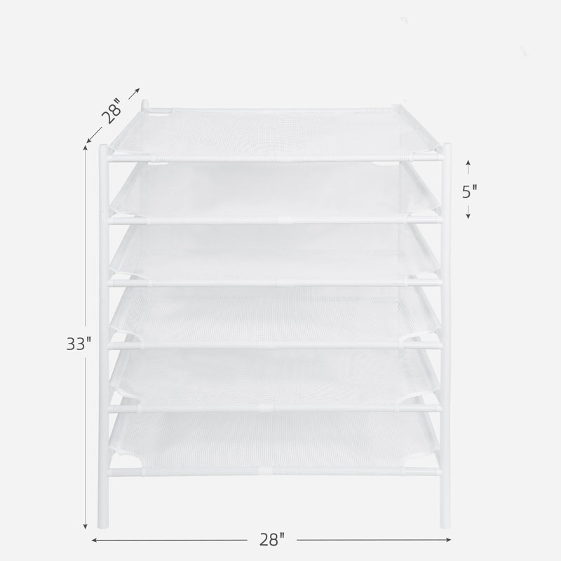 OLHAV Mesh Clothes Drying Rack, Stackable Laundry Drying Rack,6-Pack ...