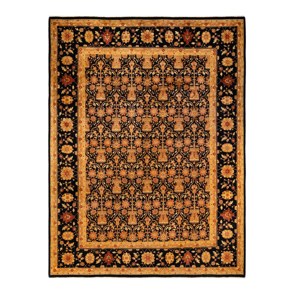 Solo Rugs One-of-a-Kind 9' 1" X 12' 1" 2000s Area Rug in Black/Brown ...