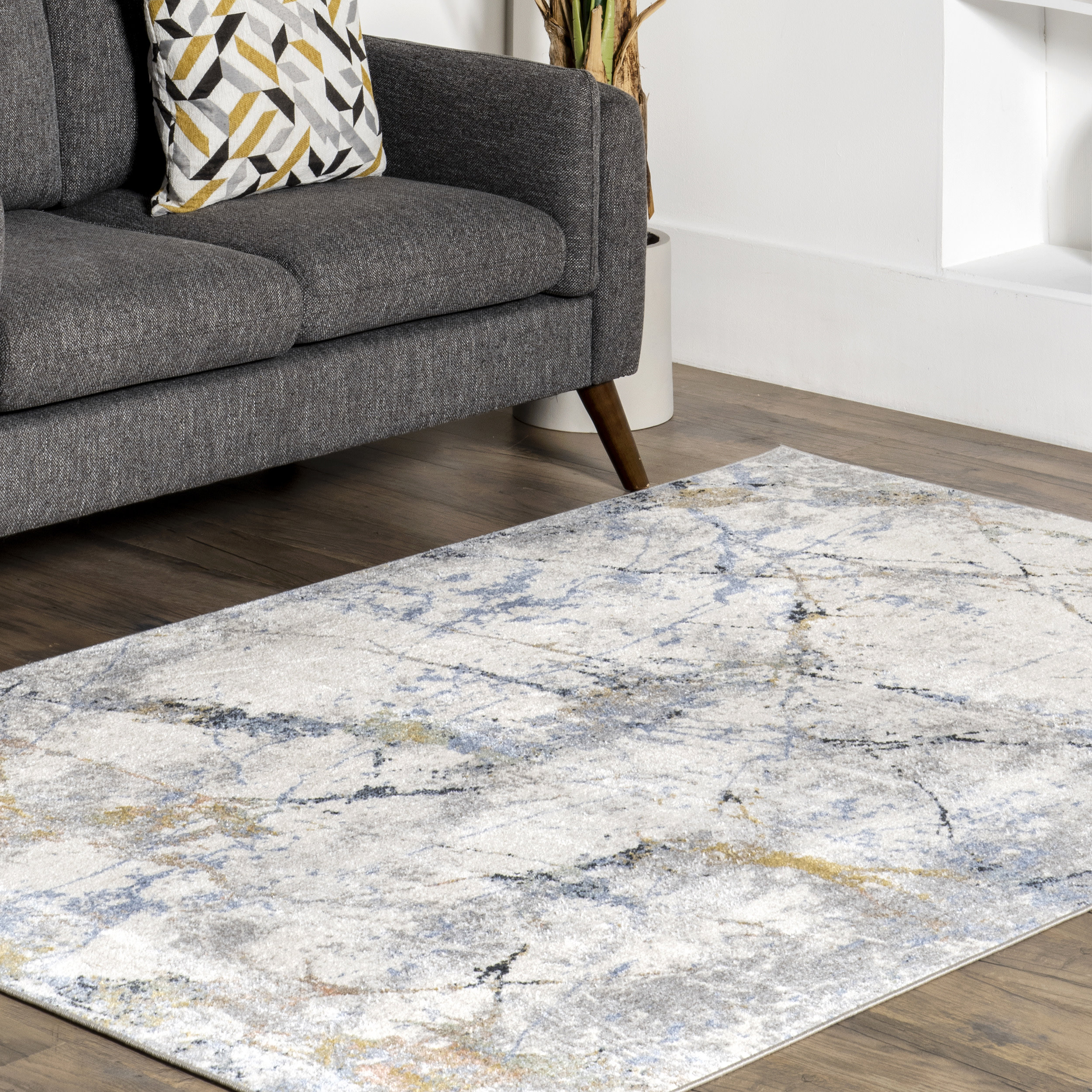 Trent Austin Design® Luca Abstract Machine Washable Area Rug for Living ...
