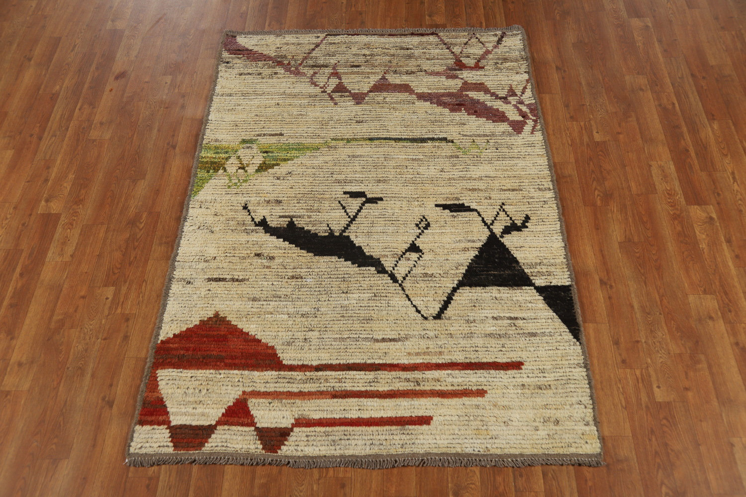 Isabelline Handmade Wool Moroccan Oriental Rug 4x6 | Wayfair