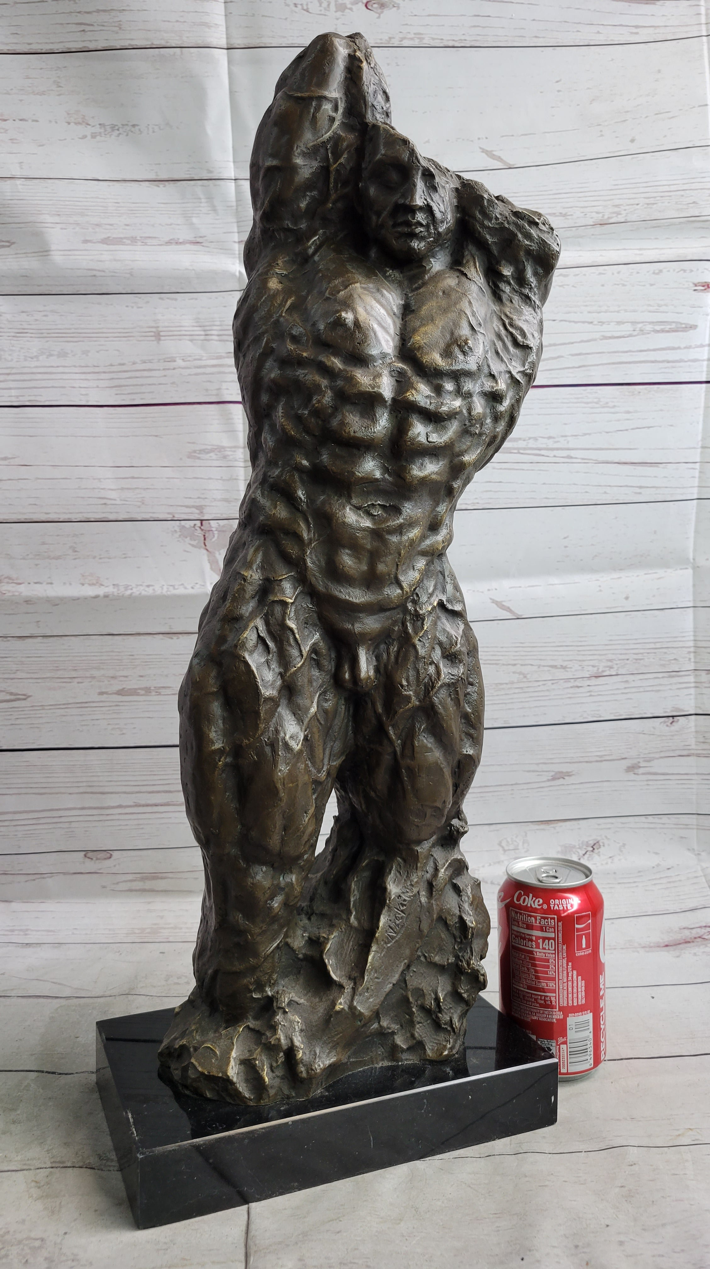 Charlton Home Nude Muscular Male Torso Body Flexing Abstract Surreal ...