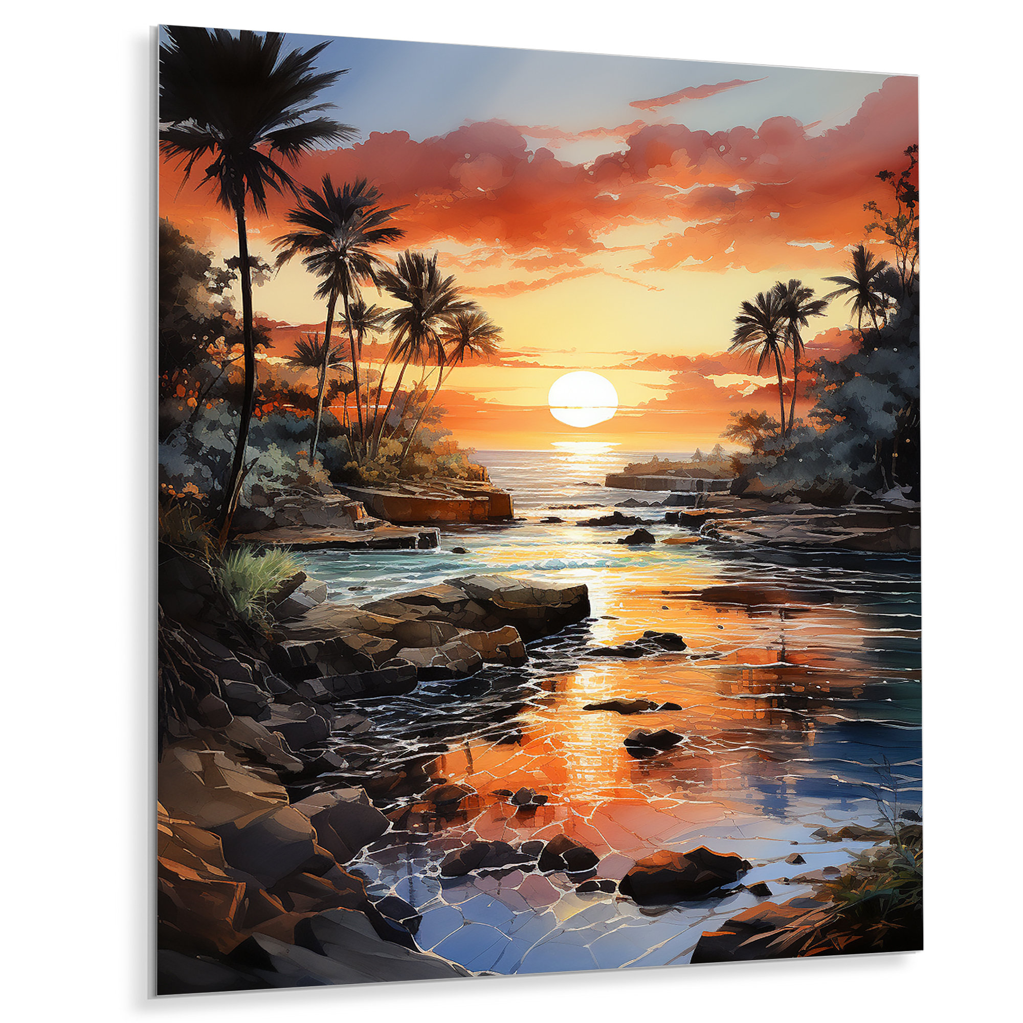 Latitude Run® Dominican Tropical Twilight I - Landscape & Nature Metal ...