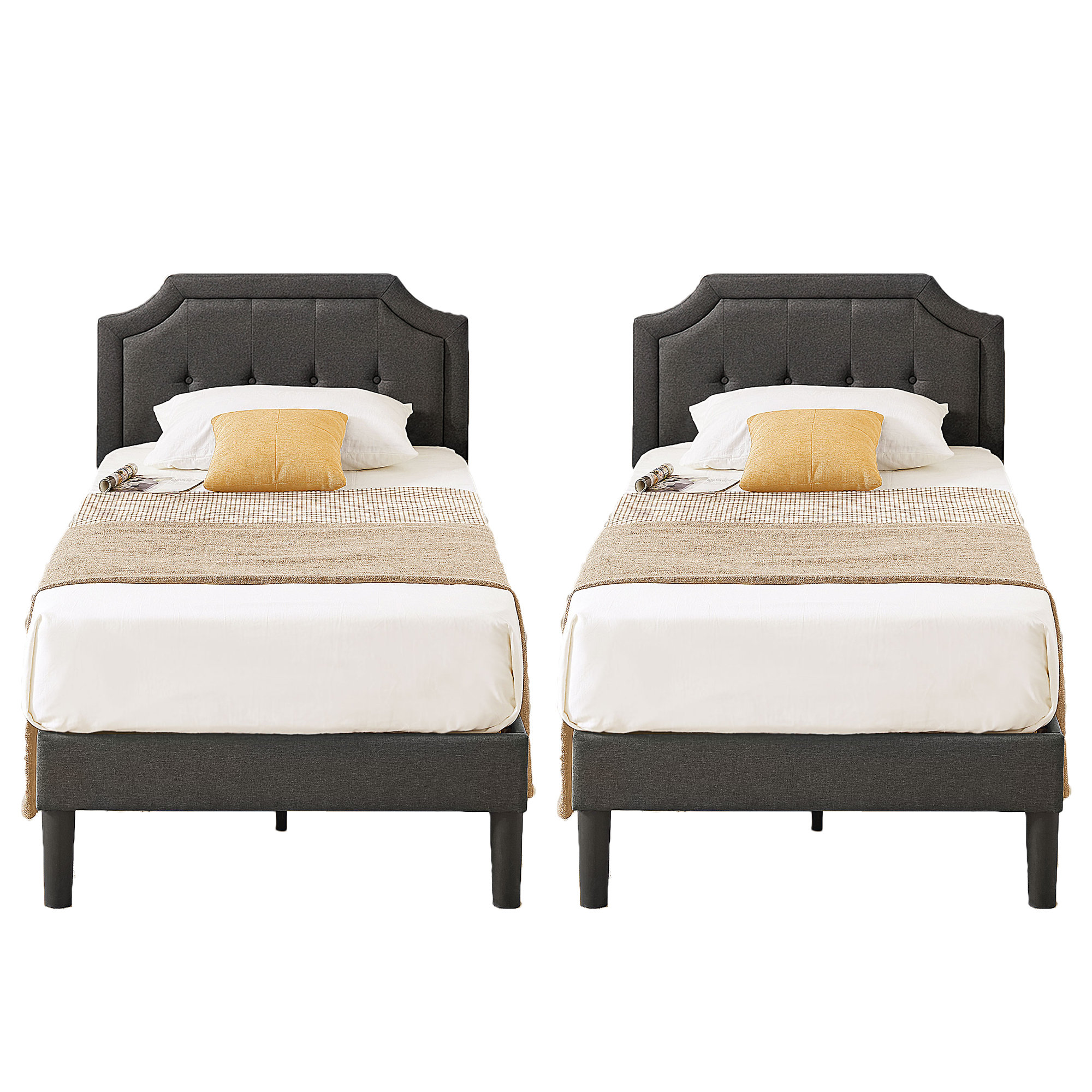 Red Barrel Studio® Saylah Upholstered Platform Bed & Reviews | Wayfair