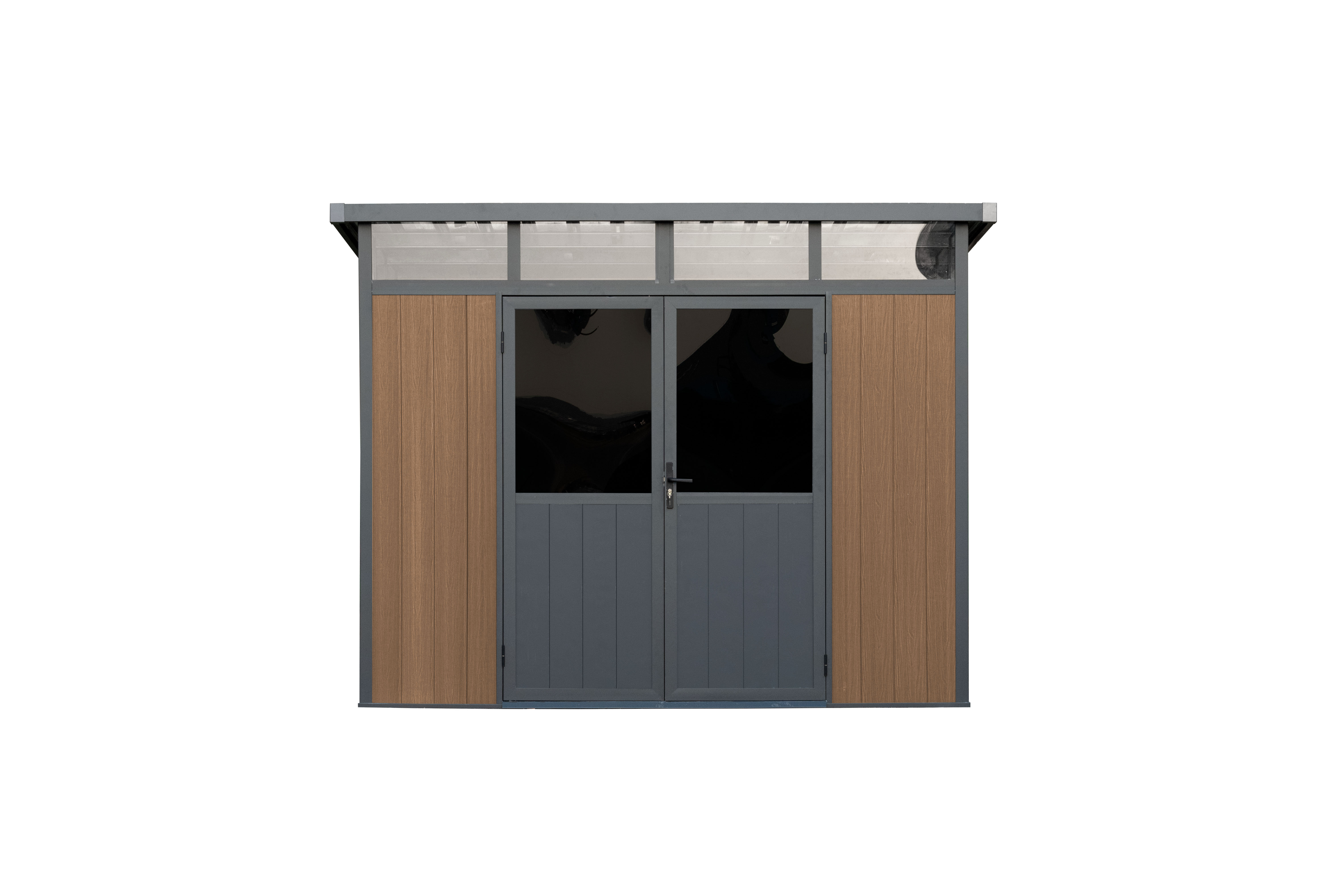Leisure Season Wood Plastic Composite Heavy Duty Storage Shed With ...