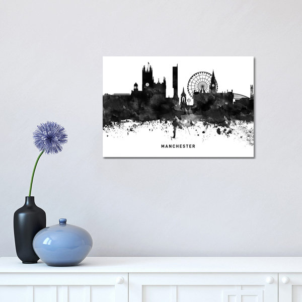 Latitude Run Manchester Skyline by WallDecorAddict - Wrapped Canvas Art ...