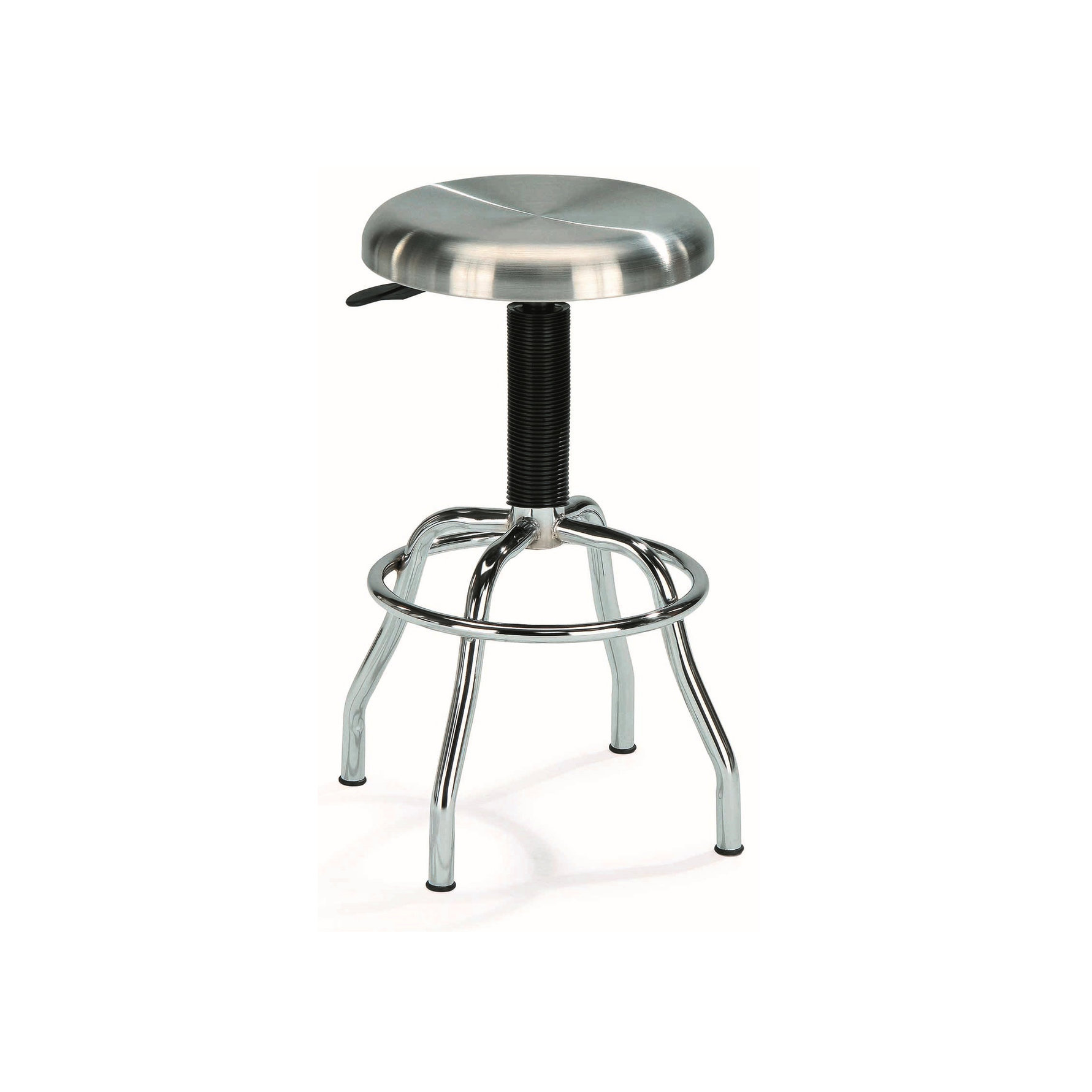 Ivy Bronx Stainless Steel Adjustable Bar Stool - Metal, Height, Silver ...