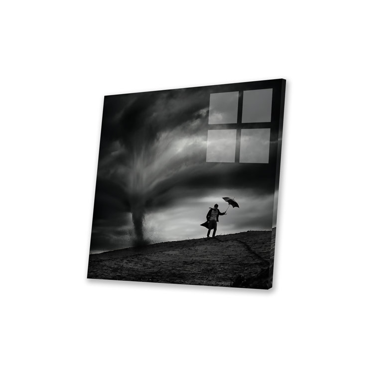 Ebern Designs Man In The Wind Print On Acrylic Glass - Wayfair Canada