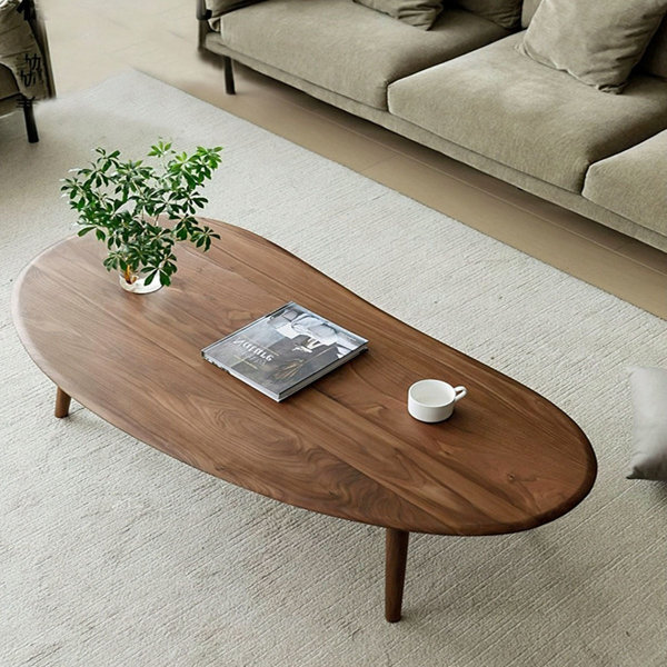 STAR BANNER All Solid Wood Simple Modern Black Walnut Coffee T Coffee ...