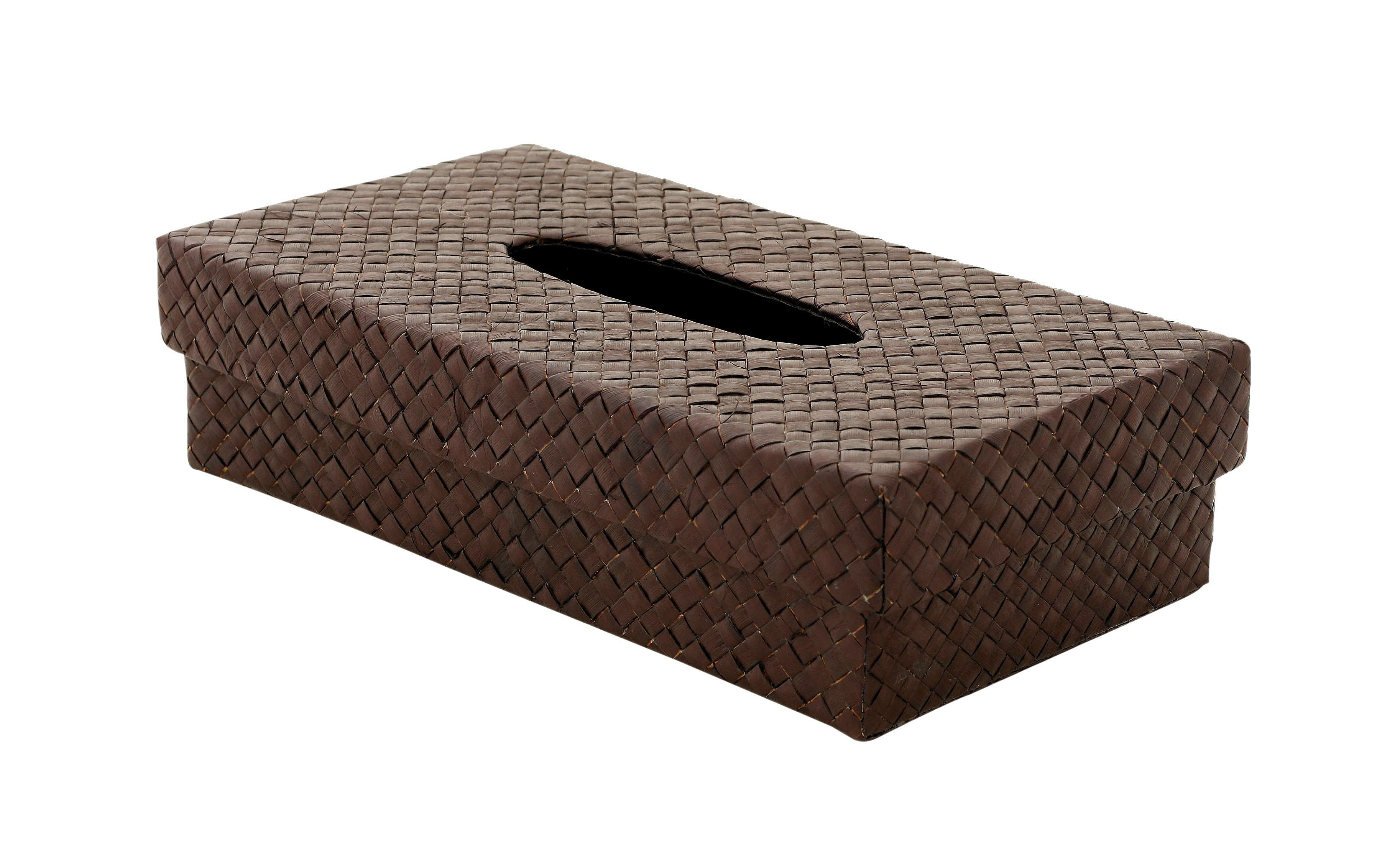 Wrought Studio™ Falina Pandan Dark Brown Woven Tissue Napkin Box Cover ...