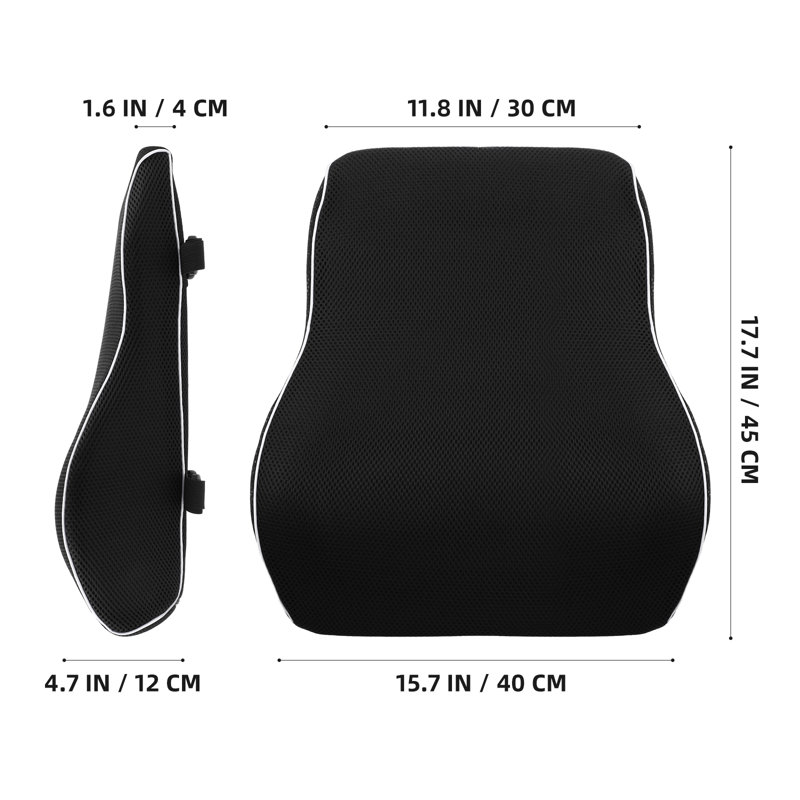 Symple Stuff Lumbar Support Pillow Car Back Support Ergonomic Back ...