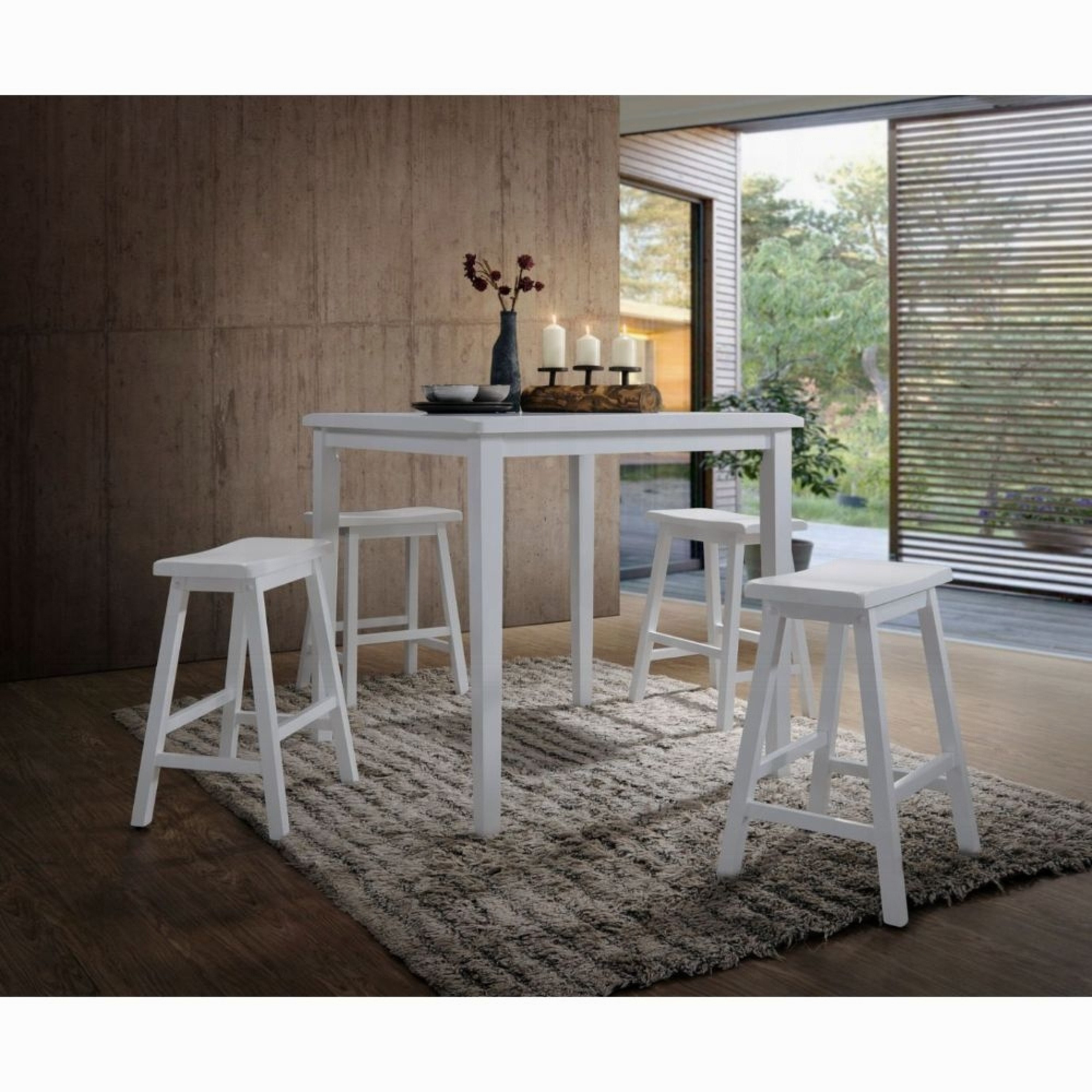 Latitude Run® Gaucho 5pc Pack Counter Height Table Set | Wayfair
