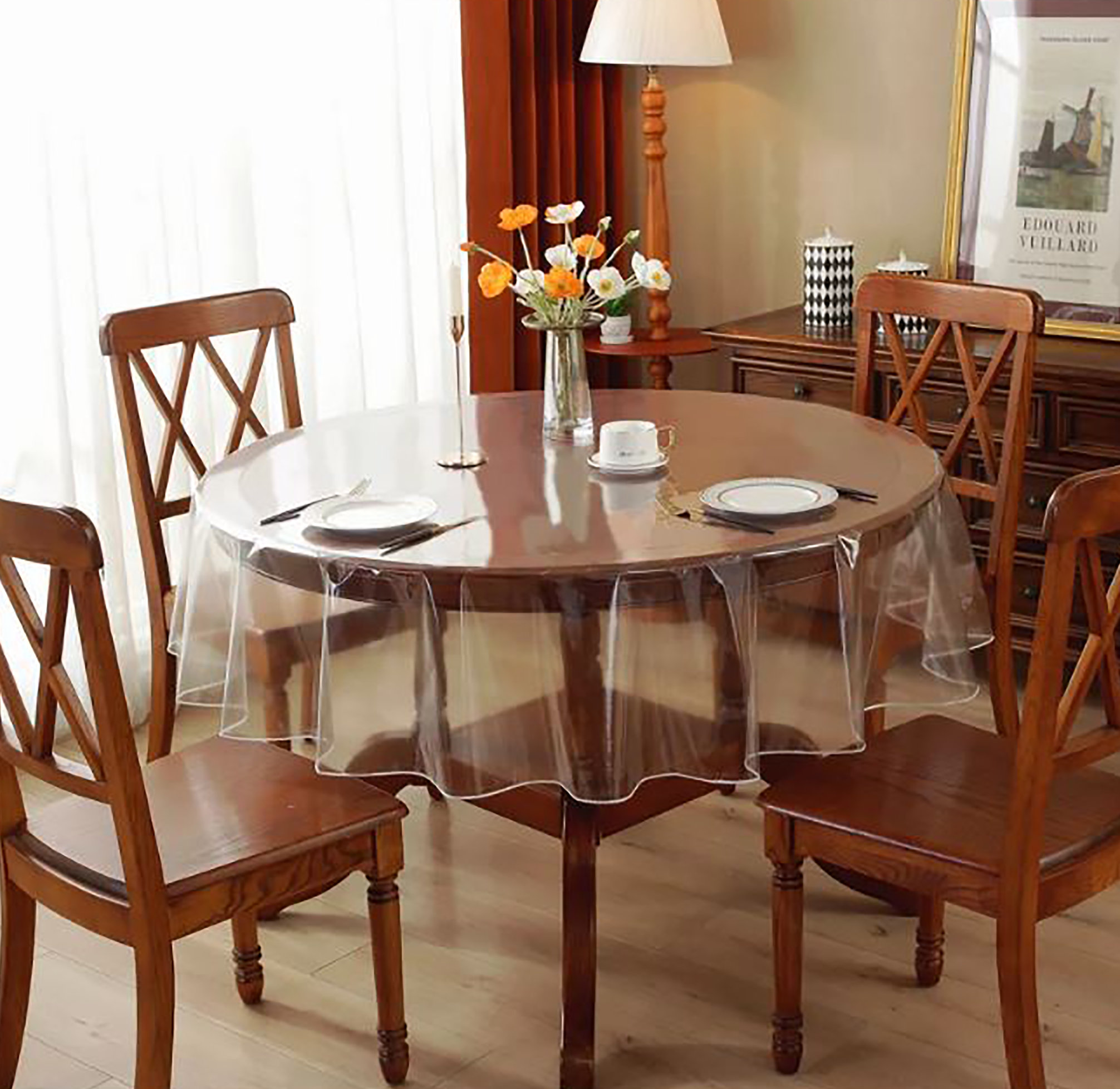 Symple Stuff Aghrunniaght Clear Plastic Vinyl Pvc Table Cover ...