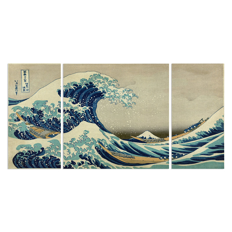 Lark Manor The Great Wave - Painting Print on Canvas & Reviews | Wayfair
