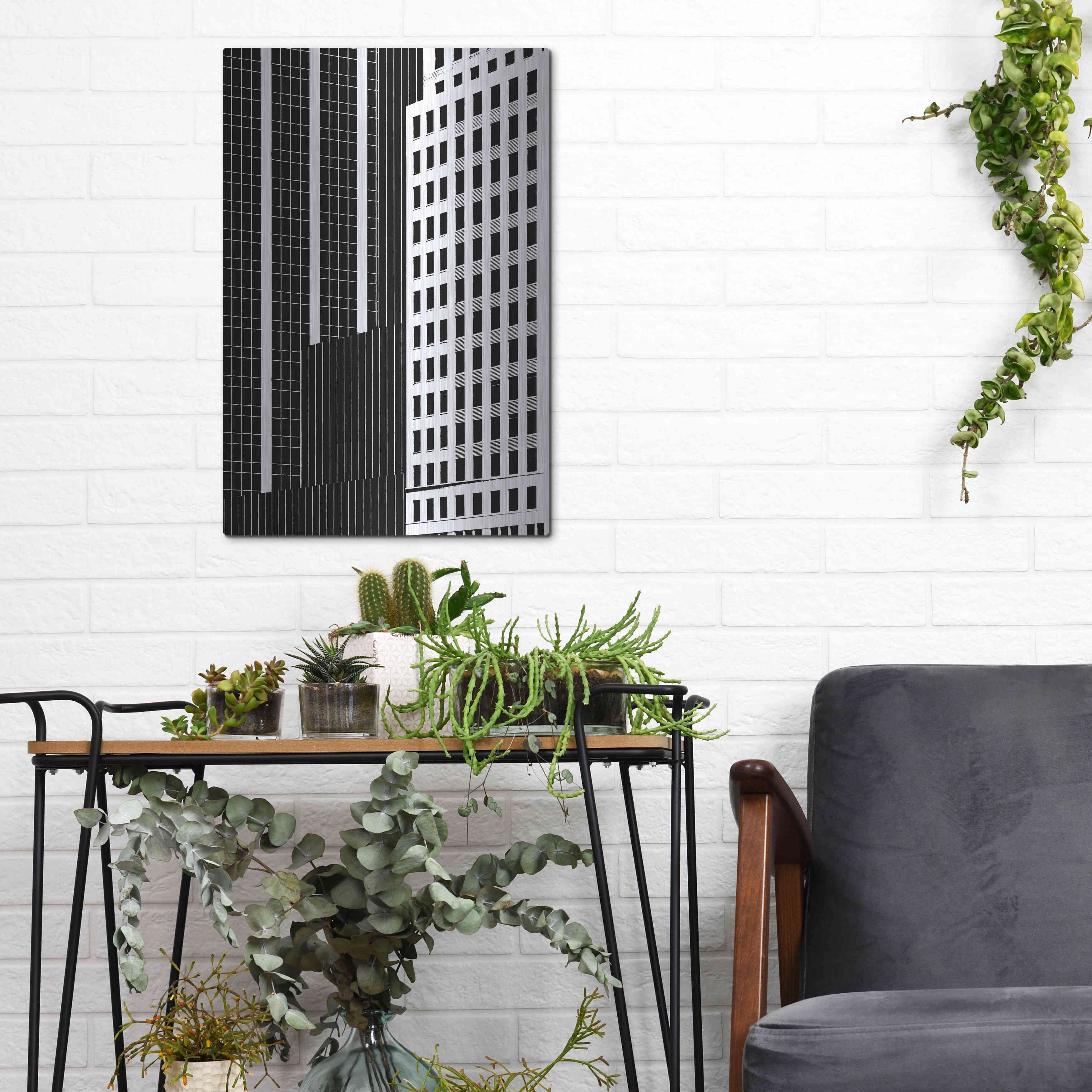 Ebern Designs 'NYC in Pure B&W II' by Jeff Pica Metal Wall Art, 24"x36 ...