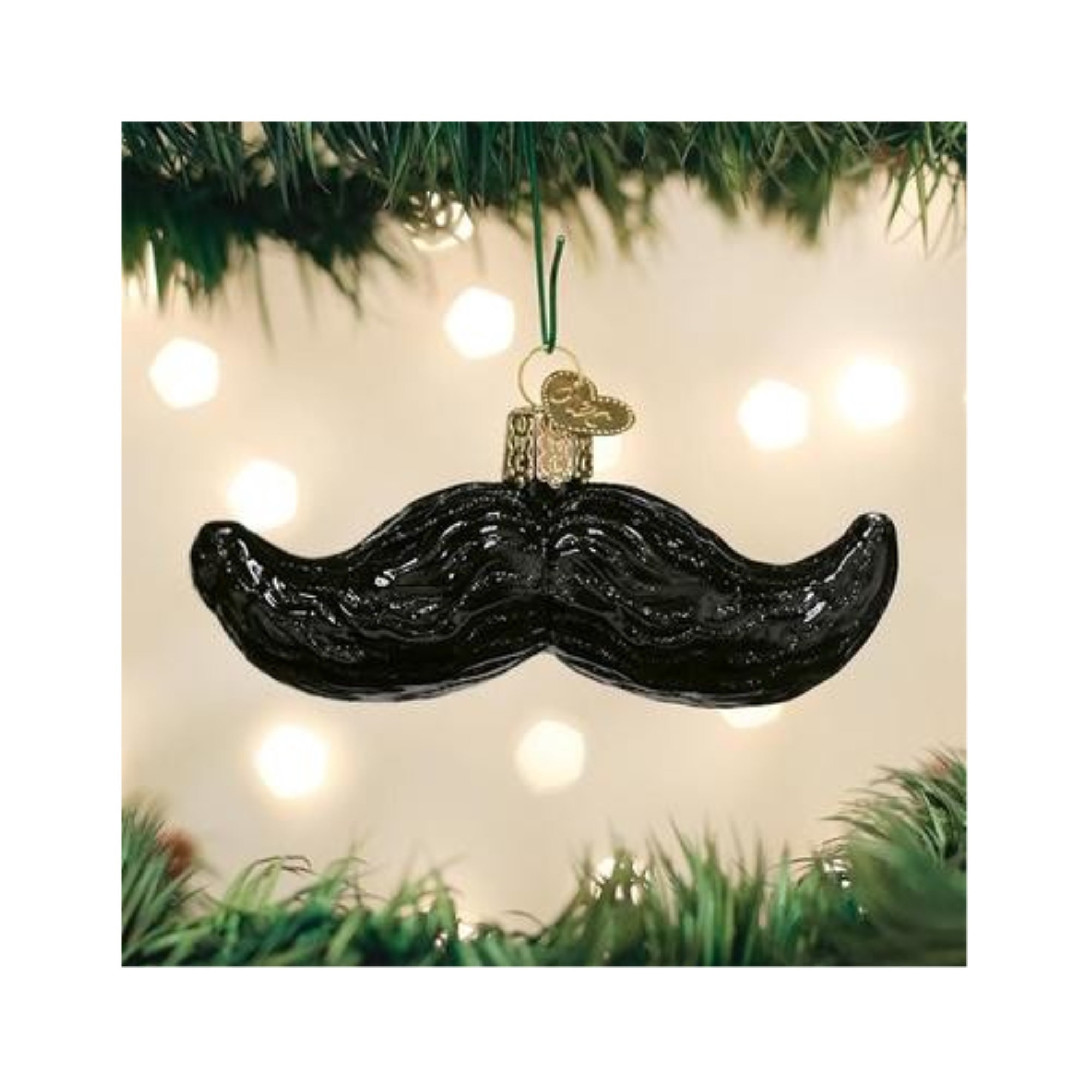 Old World Christmas Mustache Hanging Figurine Ornament | Wayfair