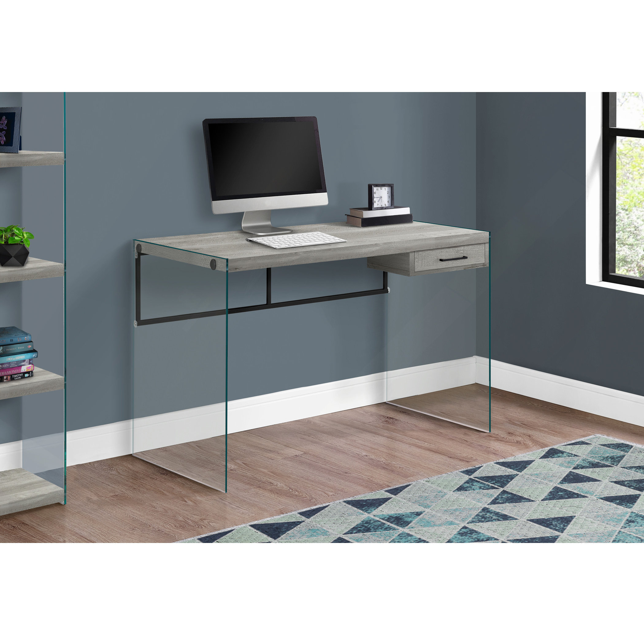 Latitude Run® Desk,Computer Desk, Home Office, Laptop, Storage Drawers ...