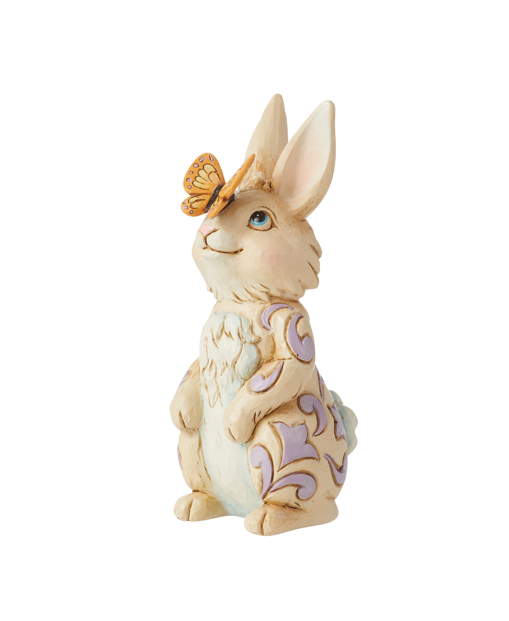 Jim Shore Heartwood Creek Mini Bunny with Butterfly Figurine 3.9in H ...