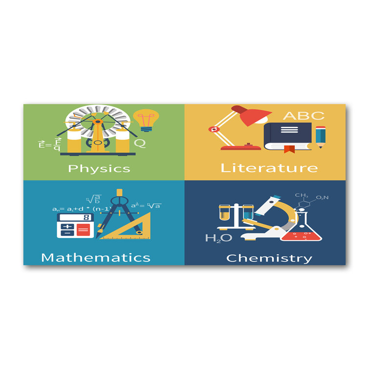 Isabelle & Max School Subjects - Wrapped Canvas Print | Wayfair.co.uk